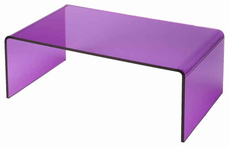A Splash of Color // Purple Lucite Coffee Table - Decor Snob