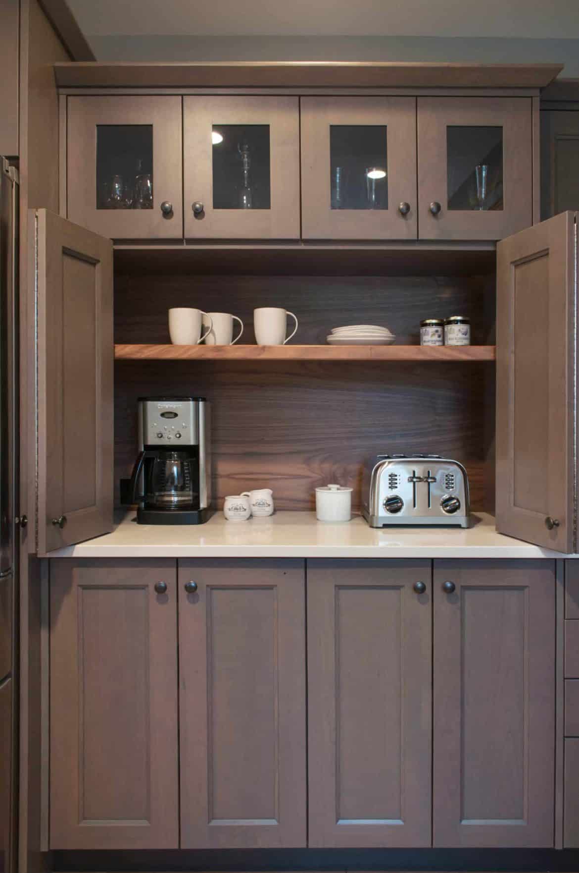 28 Coffee Station Ideas Built Into Your Kitchen Cabinets Decor Snob