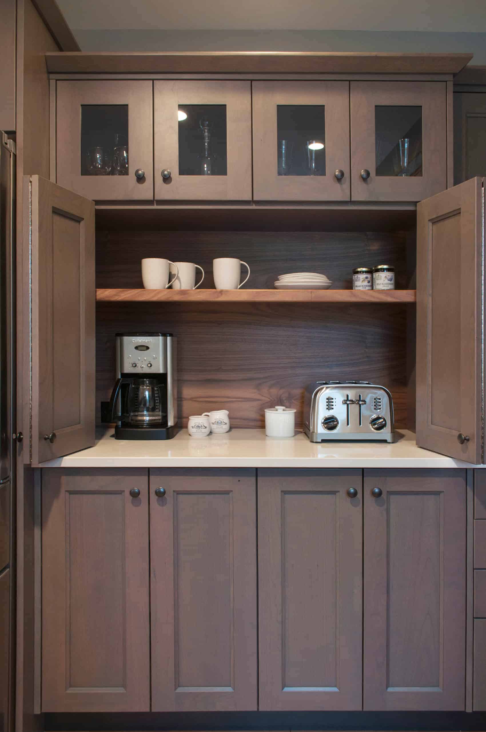28 Coffee Station Ideas Built Into Your Kitchen Cabinets Decor Snob