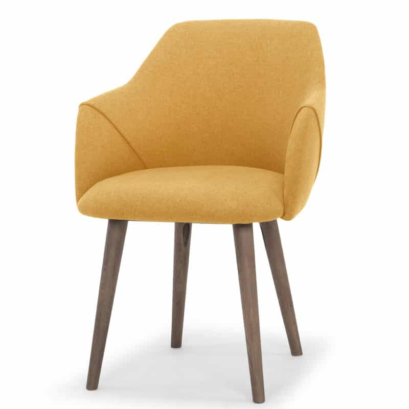 Upholstered Arm Chair with Natural Tones - Decor Snob